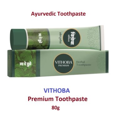 Vithoba Ayurvedic Toothpaste 80gm (Pack of 6) with 80gm Free - ThaneShop